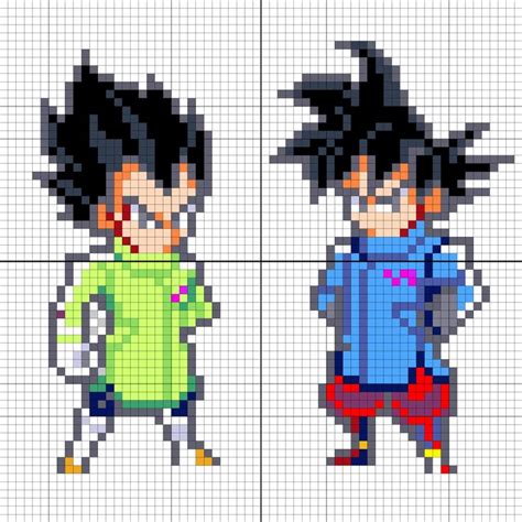 Pixel Art De Vegeta Y Goku ️ Goku Pixel Art Vegeta