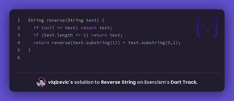 Viqizevics Solution For Reverse String In Dart On Exercism