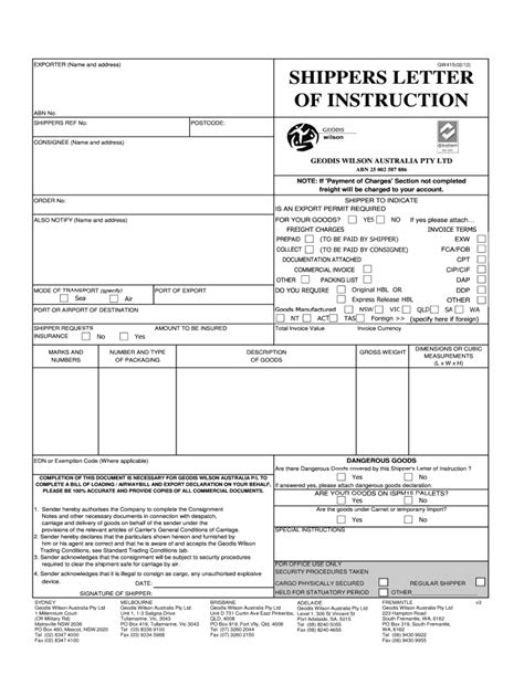 Letter Of Instruction Template Collection