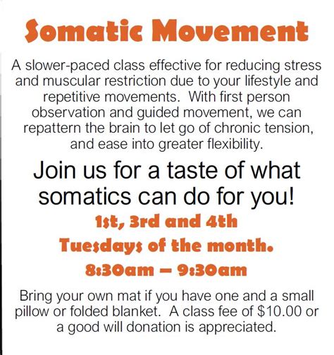Somatics Class Adrc Of Door County