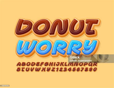 맛있는 알파벳 편지와 숫자와 벡터 행복 인사말 카드 도넛 걱정 귀여운에 대한 스톡 벡터 아트 및 기타 이미지 귀여운 그래픽 프린트 달콤한 음식 Istock