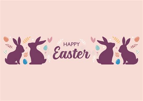 Happy Easter Decorated Easter Card Stock Vector Illustration Of April Colorful 269913655