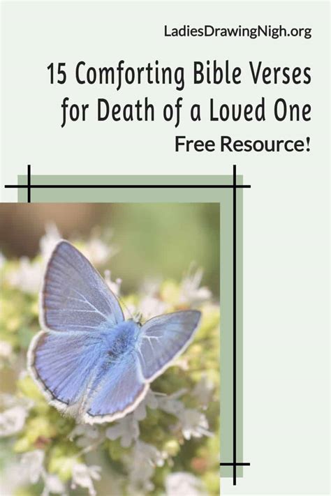 15 Comforting Bible Verses For Death Of A Loved One Ladies Drawing Nigh