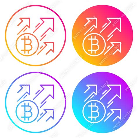 Bitcoin Increase Round Icons With Color Gradients 이미지 2178667313