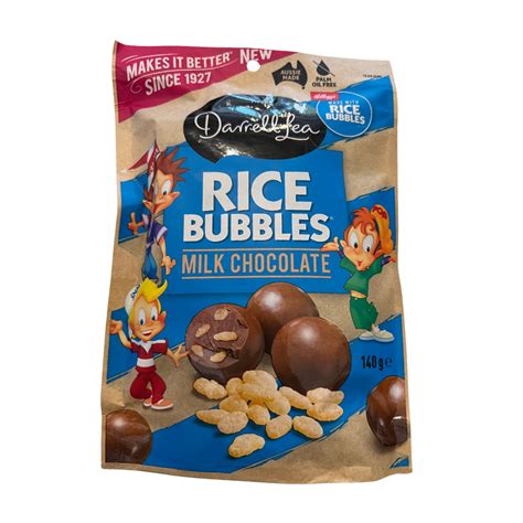 Darrell Lea Rce Bbbles 120g Rice Bubble Chocolate Bar