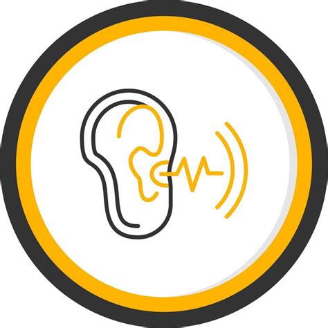 Auditory Processing System Line Two Color Circle 71661122 Vector Art At