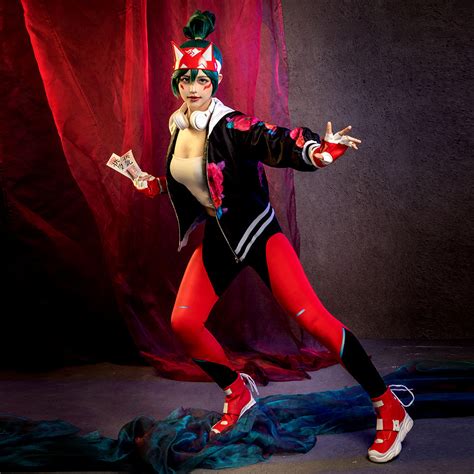 Overwatch2 Ow2 Kiriko Athleisure Cosplay Costume Tophatters Inc