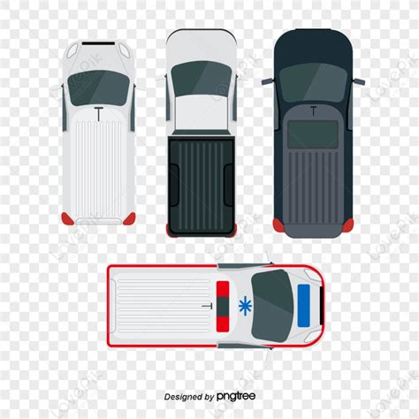 Vector Map Of Vehicle Pickup Elements From A Simple Plane View Angle