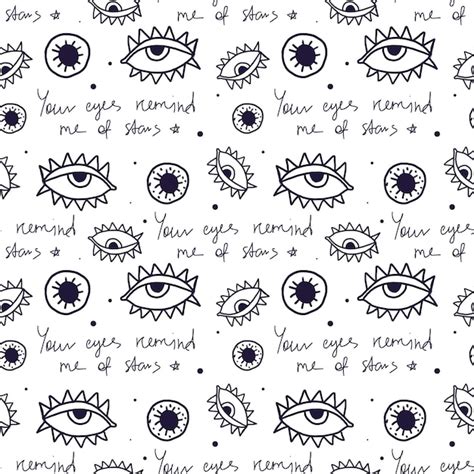 Premium Vector Eye Pattern In Retro Style Abstract Seamless Pattern