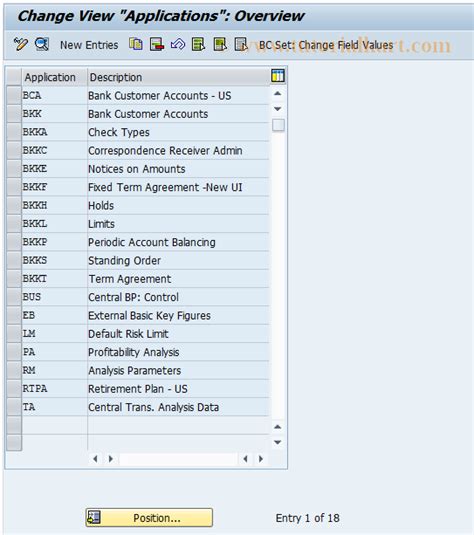 F9S1 SAP Tcode CA Control Applications