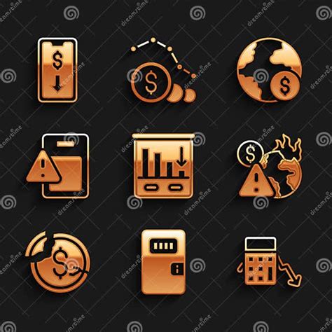 Set Pie Chart Infographic Prison Cell Door Calculation Of Expenses Global Economic Crisis