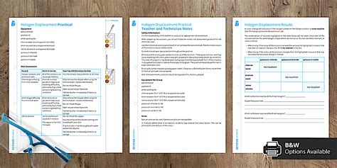 Halogen Displacement Practical Pack Ks3 Chemistry Beyond