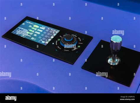 Blue Ship Control Panel With Dynamic Positioning Control Panel It Is A Computer Controlled