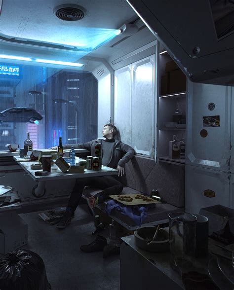 Capsule Apartment By Tarmo Juhola At Artstation Sci Fi Sci Fi Design