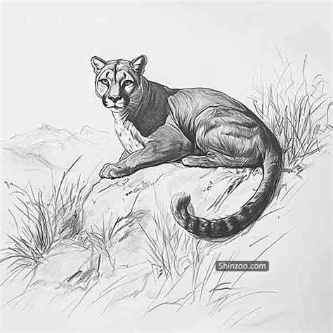 Cougar Drawing Ideas How To Draw Cougar Sketch Illustration Art