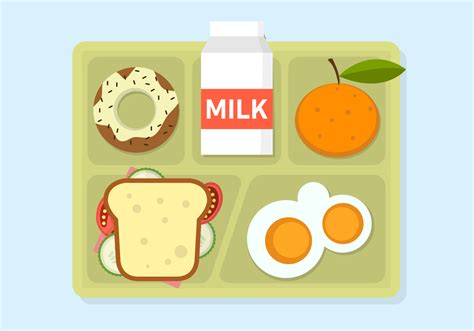 Vector Illustration Of School Lunch 99002 Vector Art At Vecteezy