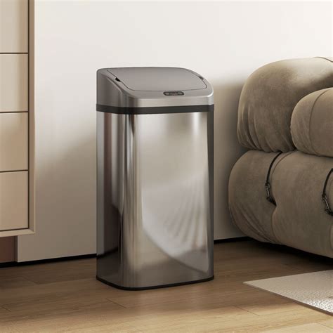 Metro Lane Stainless Steel 48 Litre Motion Sensor Trash Can Uk