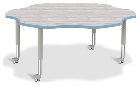 Berries 6 Leaf Activity Table Mobile Driftwood Graycoastal Blue