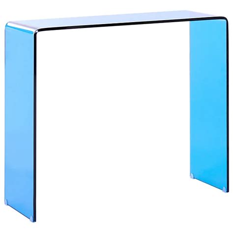 Console Table Kendall Tempered Glass Blue