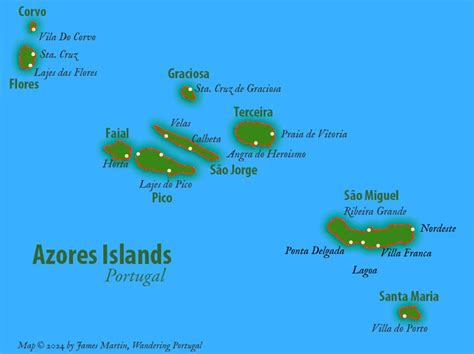 Azores Islands Map And Guide Wandering Portugal Azores São Miguel