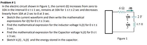 Solved Problem In The Electric Circuit Shown In Figure Chegg Com