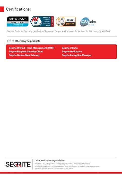 Seqrite Endpoint Security Enterprise Suite Standard For 3 Years Free Demo Available At ₹ 2517