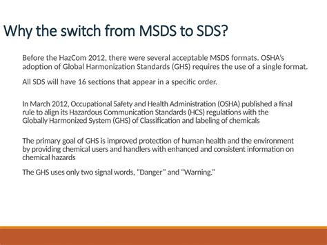 Msds Sds Pptppt Industrial Hygiene Pptt Pptx