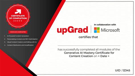 Generative Ai Mastery Certificate For Content Creation Upgrad