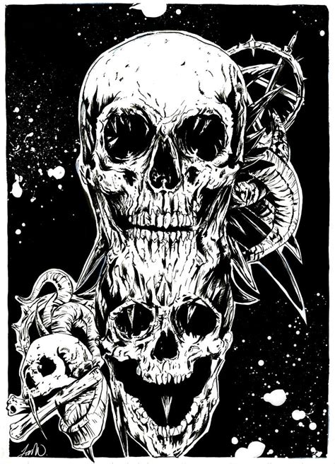 Creepy Drawings Of Skulls At Abbey Takasuka Blog