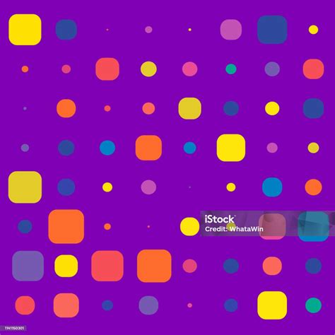 Ungu Sederhana Bg Dengan Elemen Persegi Warnawarni Ilustrasi Stok