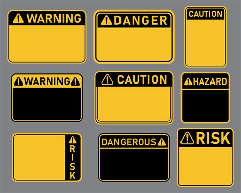 Collection Of Blank Danger Signs Vector Illustration 17675895 Vector