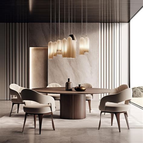 Premium Ai Image Luxury Style Dining Table