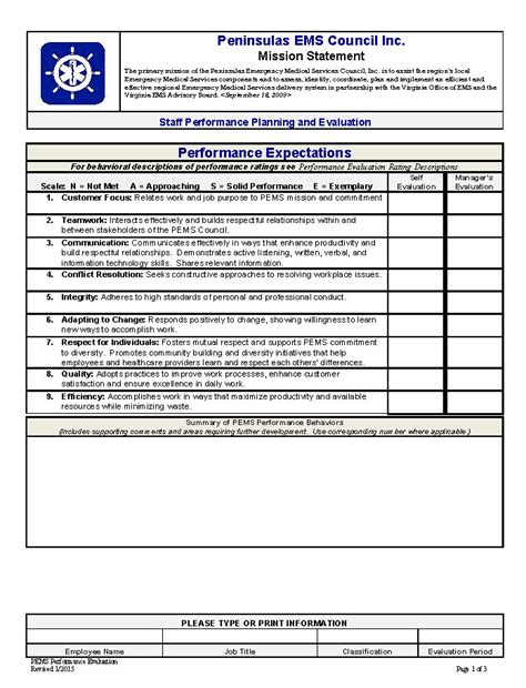 07 011 Staff Evaluation Peninsulas Ems Council