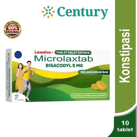 Jual Microlaxtab Bisacodyl 5mg Isi 1 Strip 10 Tab Sembelit