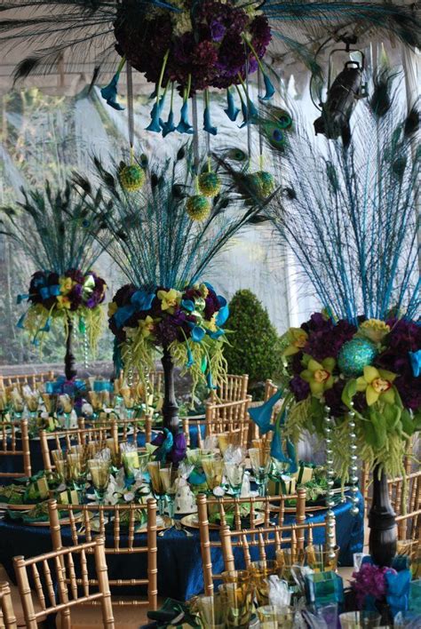 Wedding Trend Peacock Themed Weddings Thème Paon Couleur Mariage Décoration Mariage