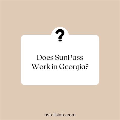 Does Sunpass Work In Georgia