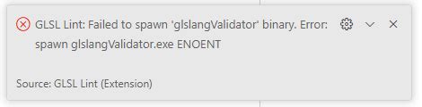 Glsl Lint Failed To Spawn Glslangvalidator Binary Issue Hsimpson Vscode Glsllint Github