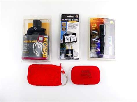 Assorted Flashlight Trigger Lock Etc Lot