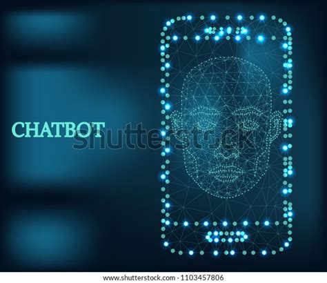Bot Icon Wireframe Polygon Concept Chatbot Stock Vector Royalty Free