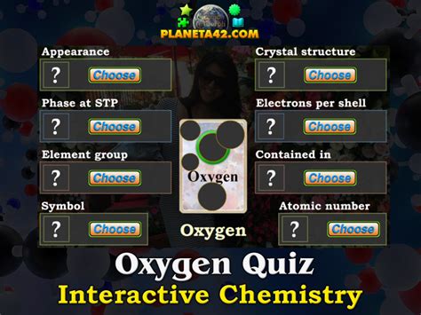 Oxygen Properties Quiz Chemistry Learning Game