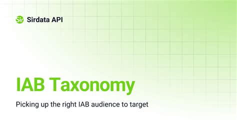 iab taxonomy sirdata api