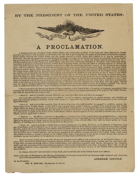 Abraham Lincoln Emancipation Proclamation The Emancipation