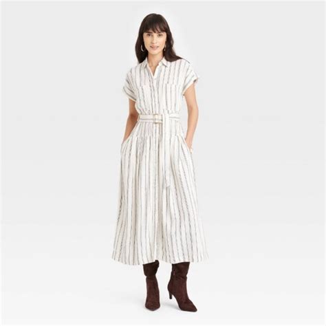 Universal Thread Dresses Nwt Womens Short Sleeve Belted Midi