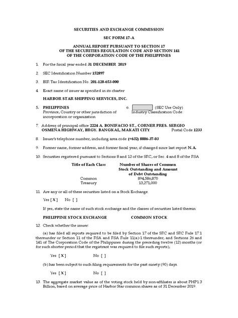 Hsssi Sec Form 17 A Afs Sr 30 June2020 Pdf Securities Finance Occupational Safety And