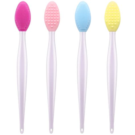 Silicone Lip Scrub Brush Set For Smoother Fuller Lips Exfoliating