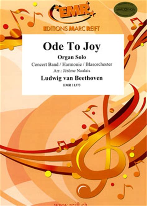 Ode To Joy Organ Solo Conjunto Partitura E Partes Ludwig Van