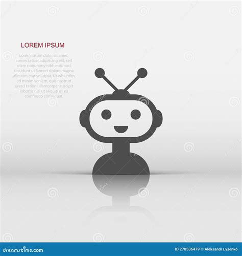Cute Robot Chatbot Icon In Flat Style Bot Operator Vector Illustration On White Isolated