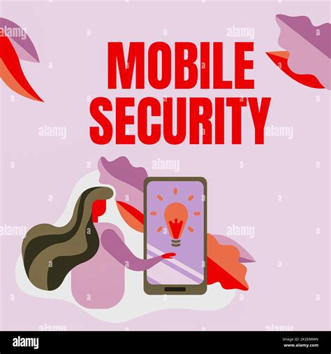 Text Caption Presenting Mobile Security Concept Meaning Protection Of Mobile Phone From Threats