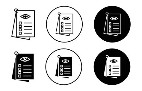 Eye Test Document Icon Logo Collection Set 47418706 Vector Art At Vecteezy
