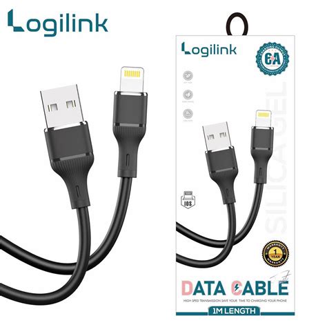 Logilink Usb To Lightning Silicone Fast Charging Data Cable 1m
